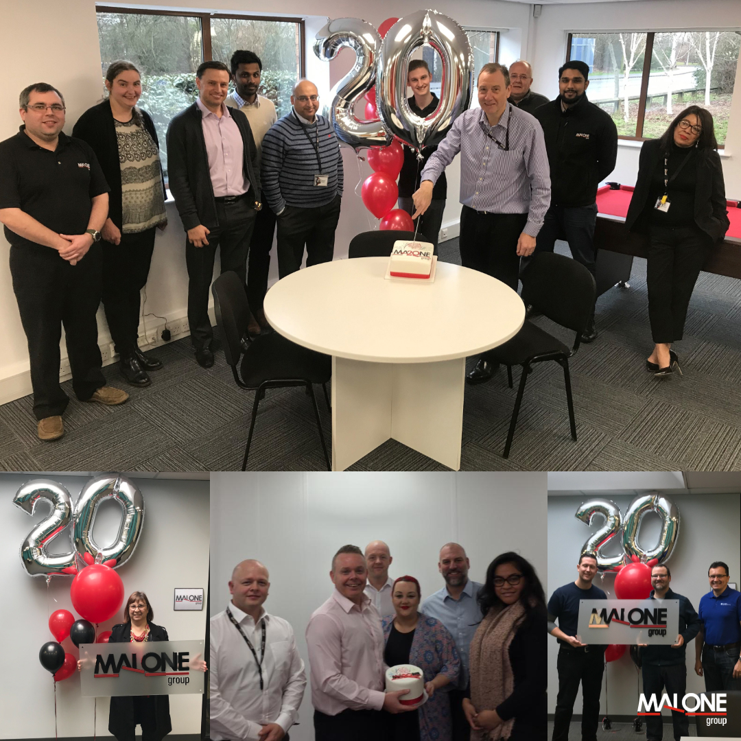 The other offices are getting in on the 20th celebrations - Malone Group